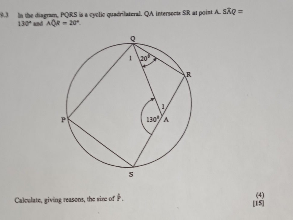 In the diagram, PQRS is a cyclic | StudyX