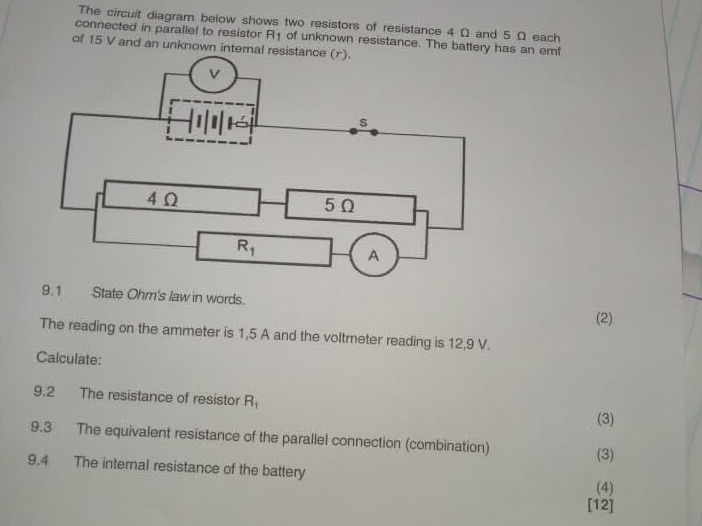 The circuit diagram below shows two | StudyX