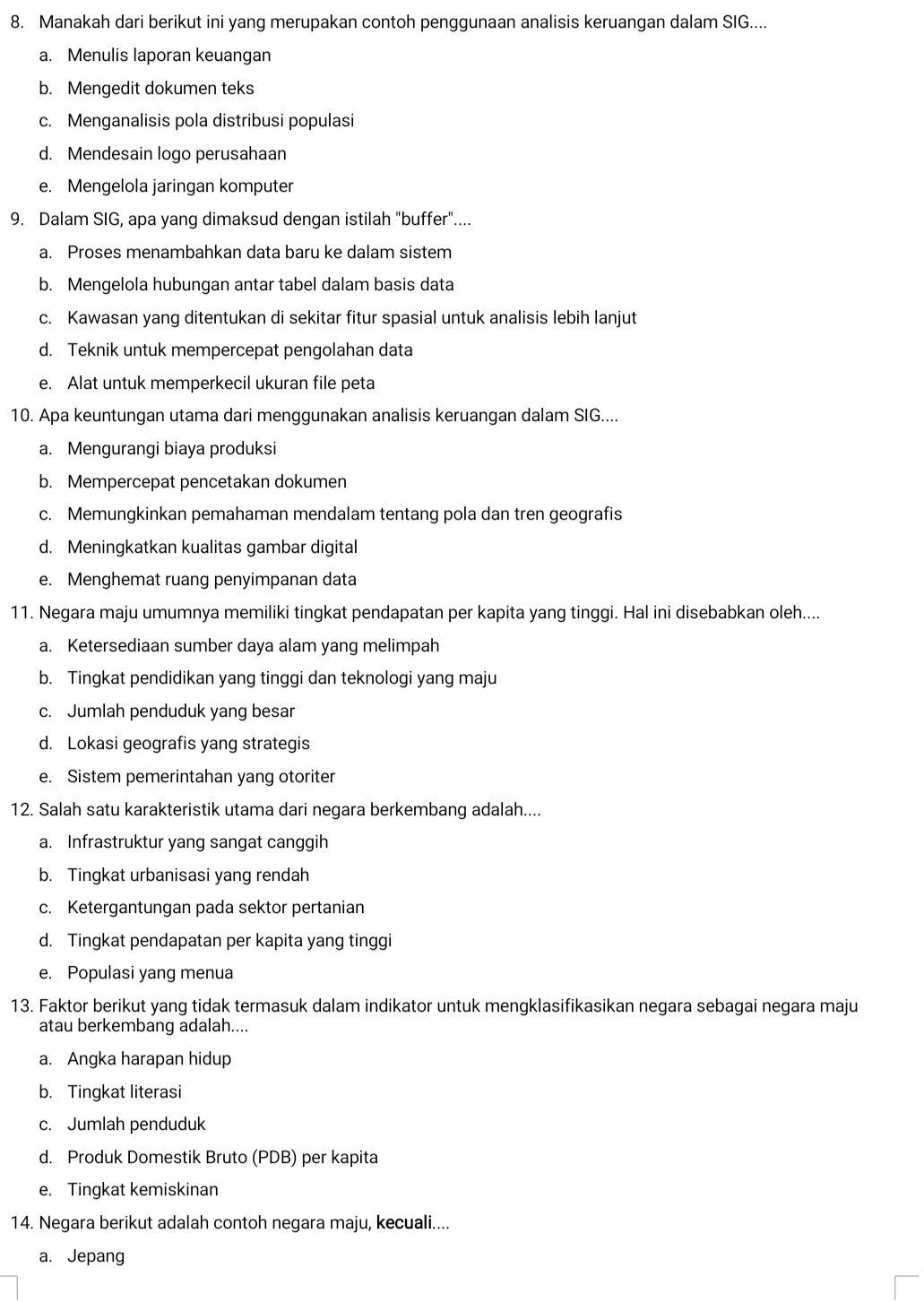 8. Manakah dari berikut ini yang merupakan | StudyX