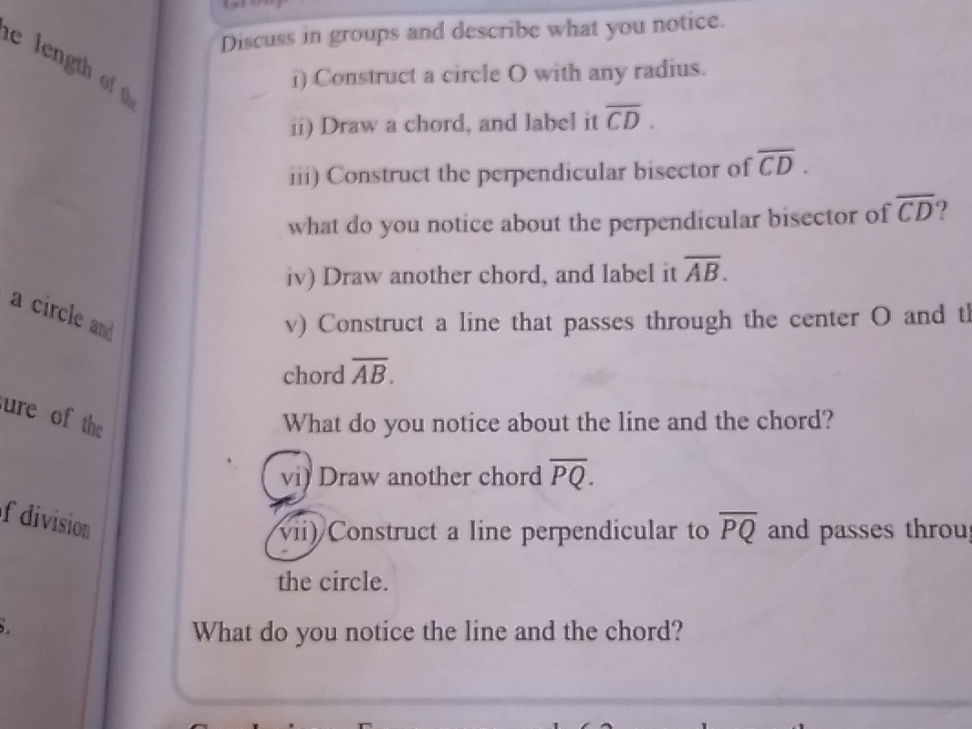 i) Construct a circle O with any radius. | StudyX