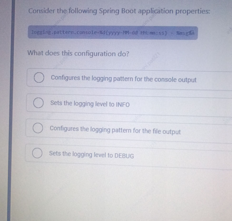 Consider the following Spring Boot | StudyX
