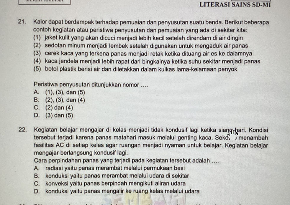 21. Kalor dapat berdampak terhadap pemuaian | StudyX