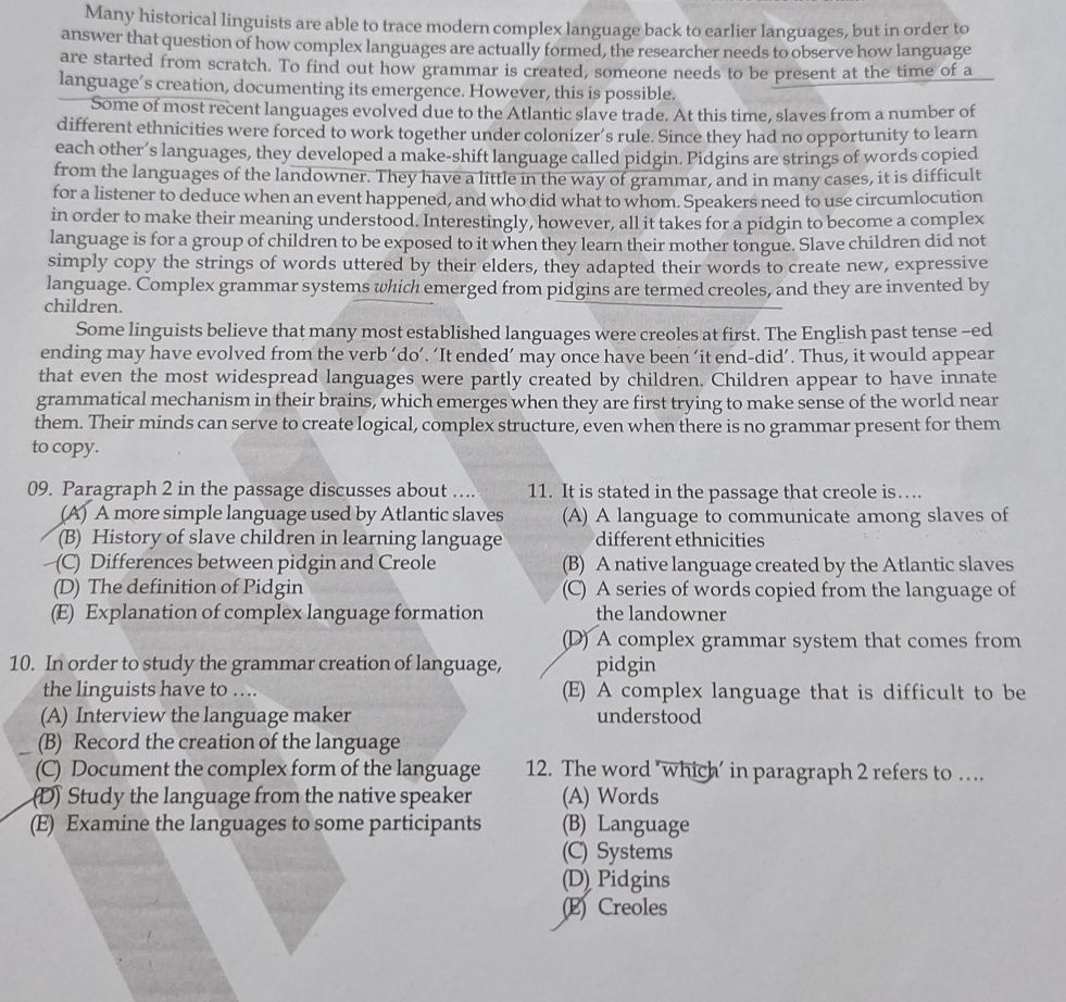 09. Paragraph 2 in the passage discusses | StudyX