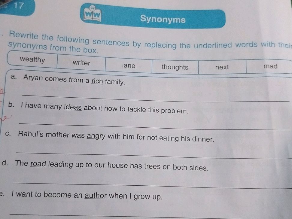 Rewrite the following sentences by replacing | StudyX