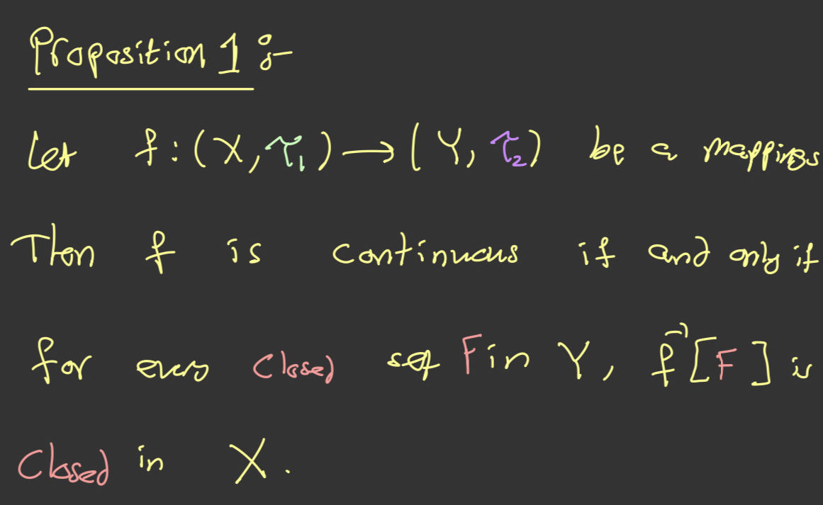 Proposition 18- Let $f:(X, _1) (Y, _2)$ | StudyX