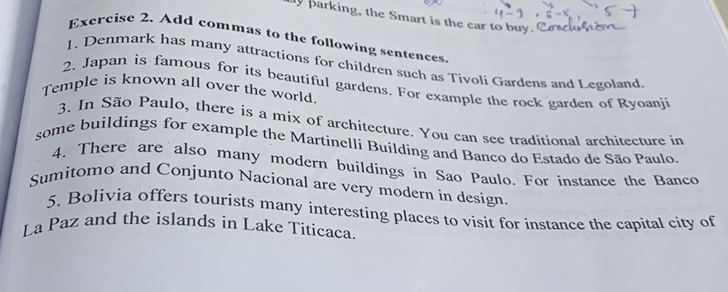 Exercise 2. Add commas to the following | StudyX