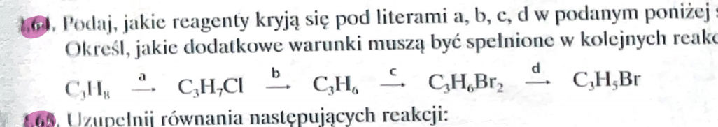 16. Podaj, jakie reagenty kryją się pod | StudyX