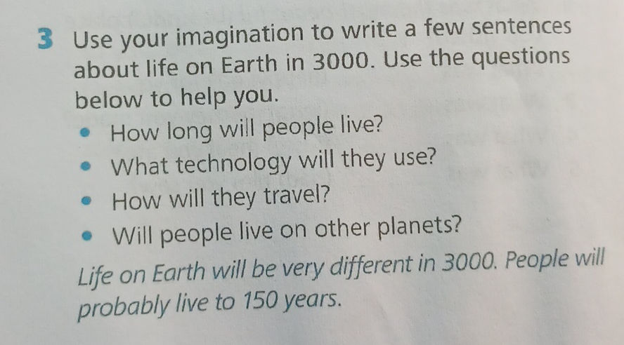 3 Use your imagination to write a few | StudyX