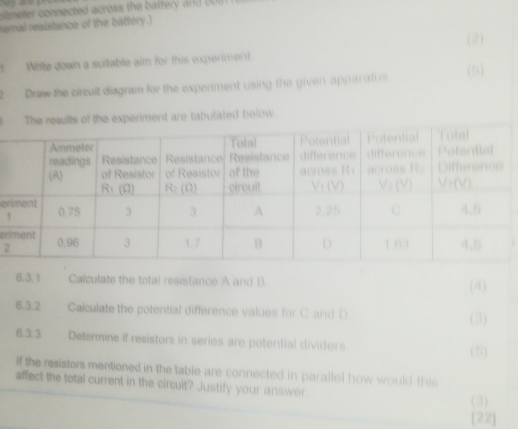 3. The results of the experiment are | StudyX