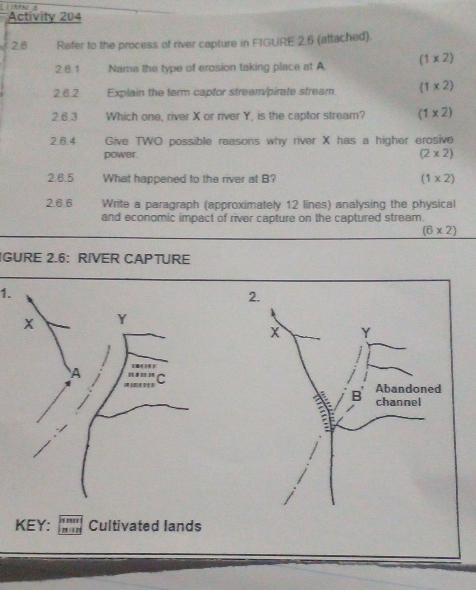 2.6 Refer to the process of river capture in | StudyX