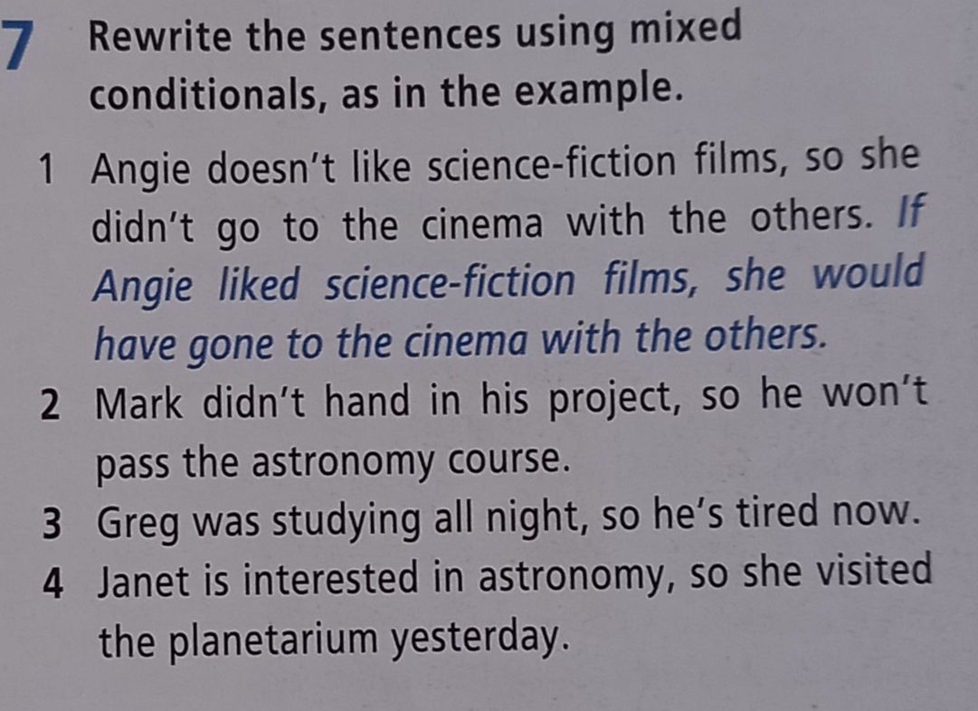 Rewrite the sentences using mixed | StudyX