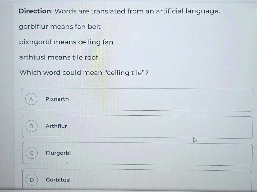 Direction: Words are translated from an | StudyX