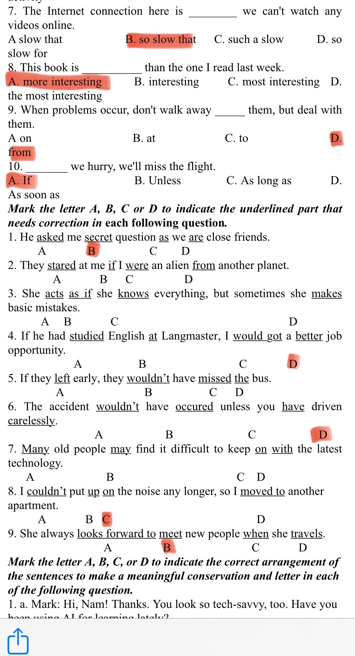 7. The Internet connection here is ____ we | StudyX