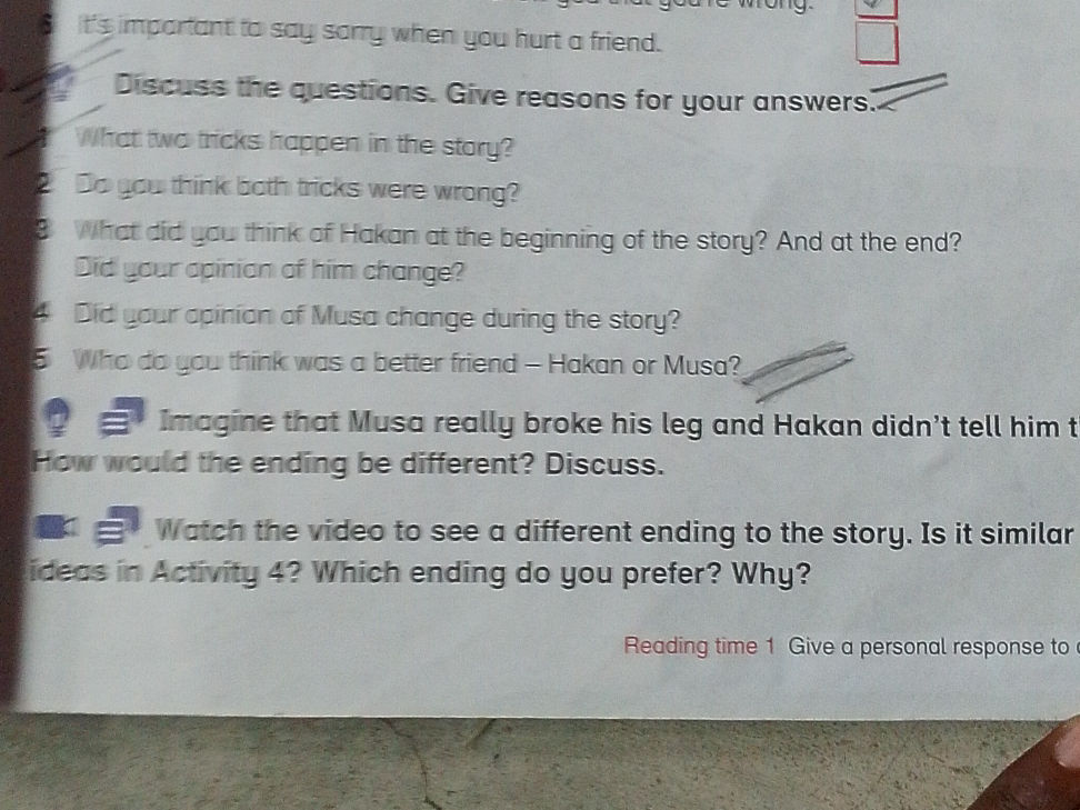 Discuss the questions. Give reasons for your | StudyX