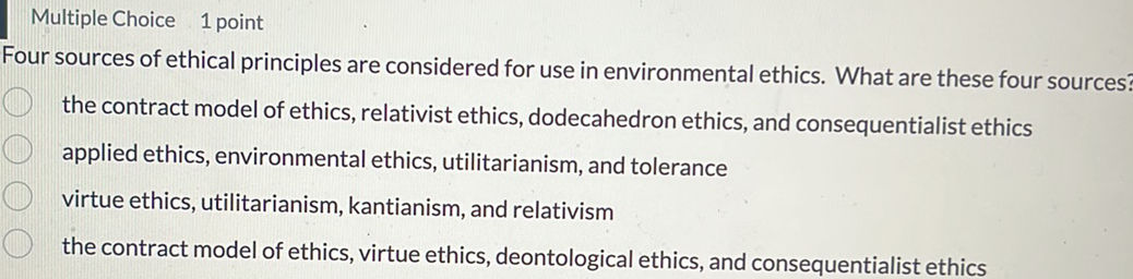 Four sources of ethical principles are | StudyX