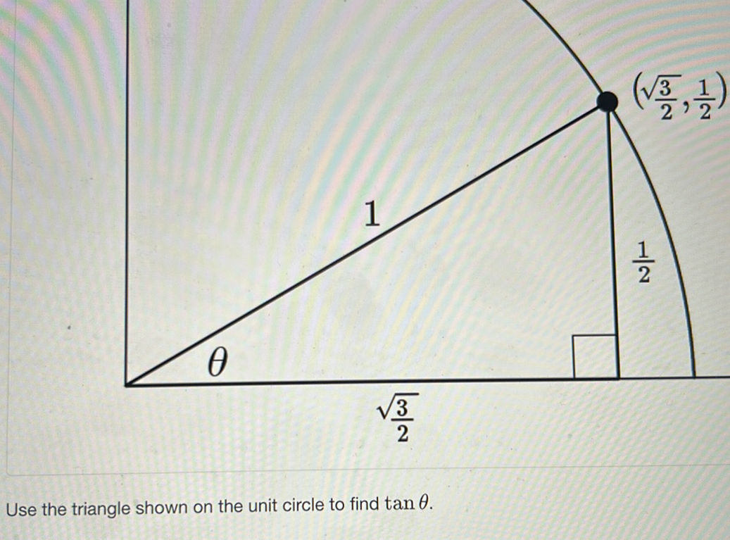 Use the triangle shown on the unit circle to | StudyX