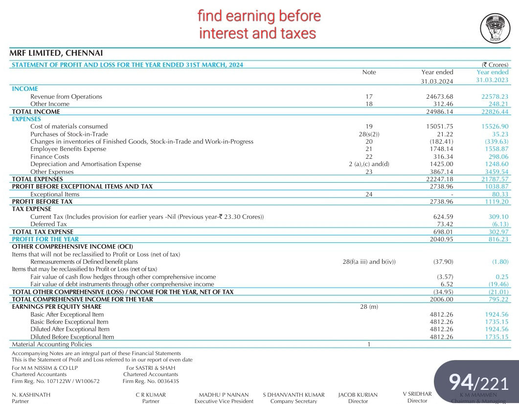 How to Calculate Earnings Before Interest | StudyX