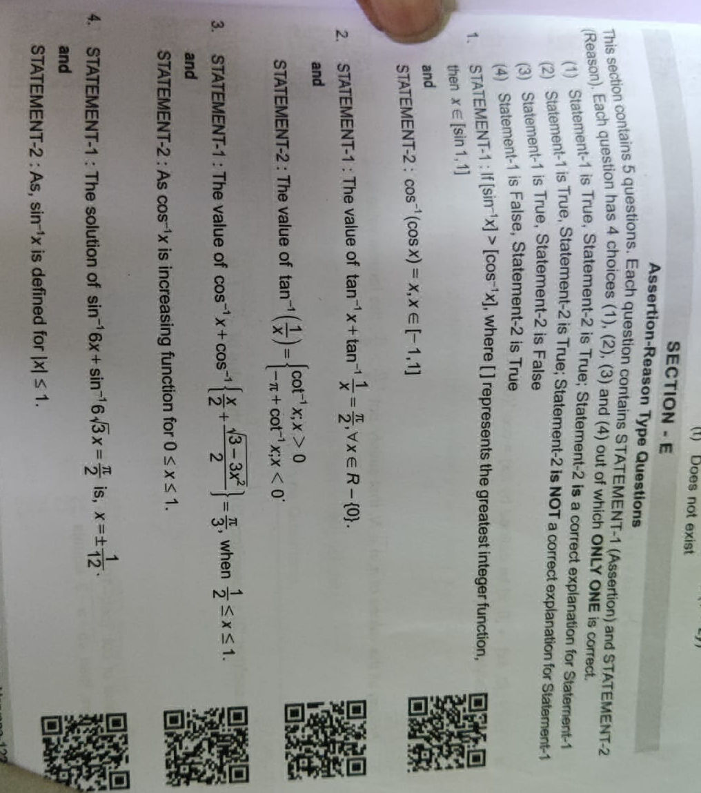 This section contains 5 questions. Each | StudyX