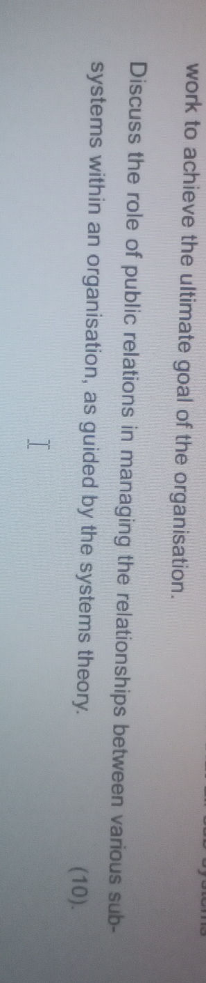 Discuss the role of public relations in | StudyX
