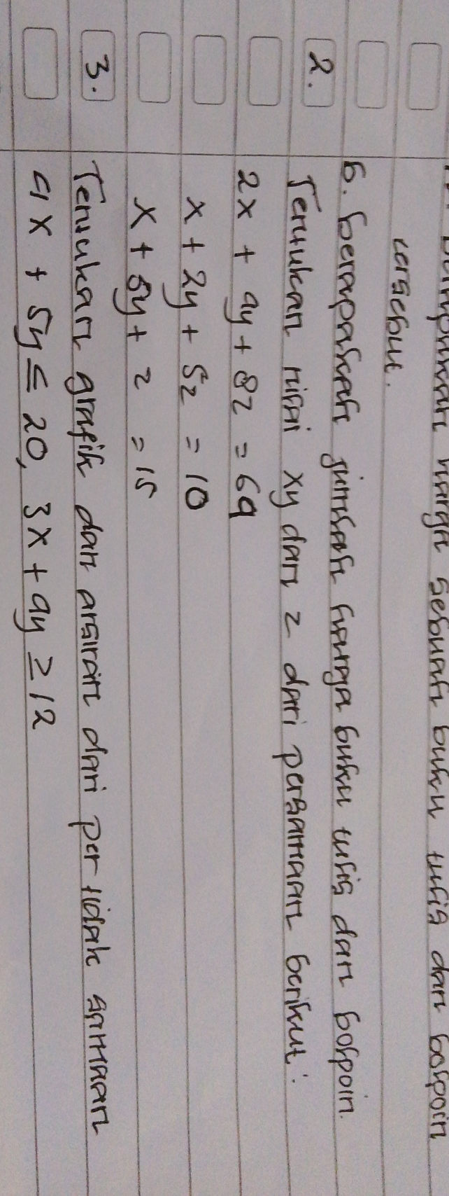 6. Berapakah jumlah harga buku tulis dan | StudyX