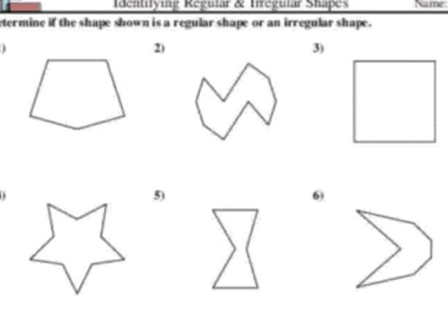 Determine if the shape shown is a regular | StudyX