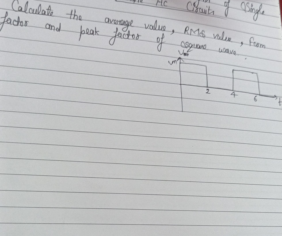 Calculate the average value, RMS value, form | StudyX
