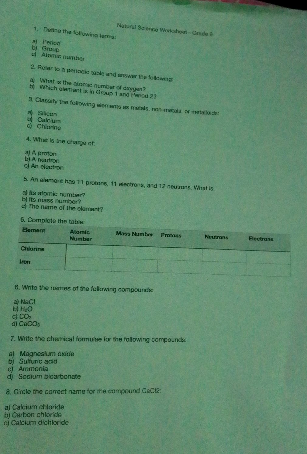 1. Define the following terms: a) Period | StudyX