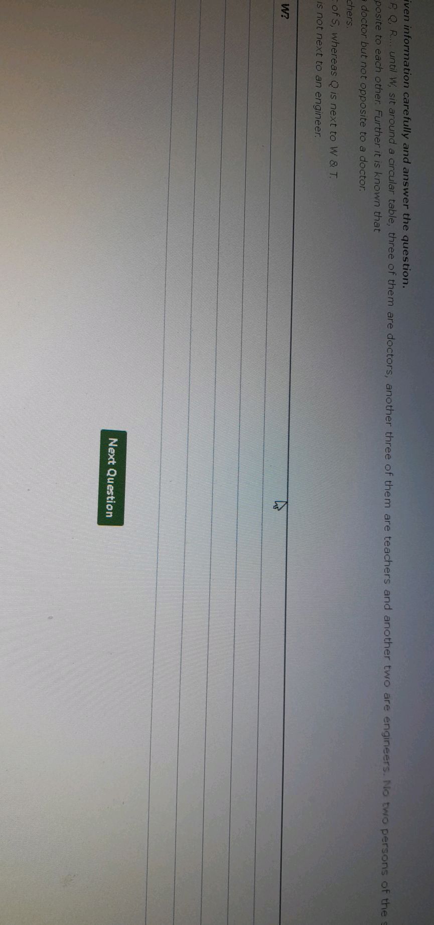 Given information carefully and answer the | StudyX