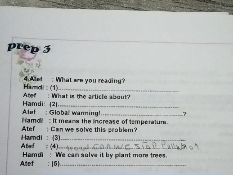 4. Atef : What are you reading? Hamdi: | StudyX