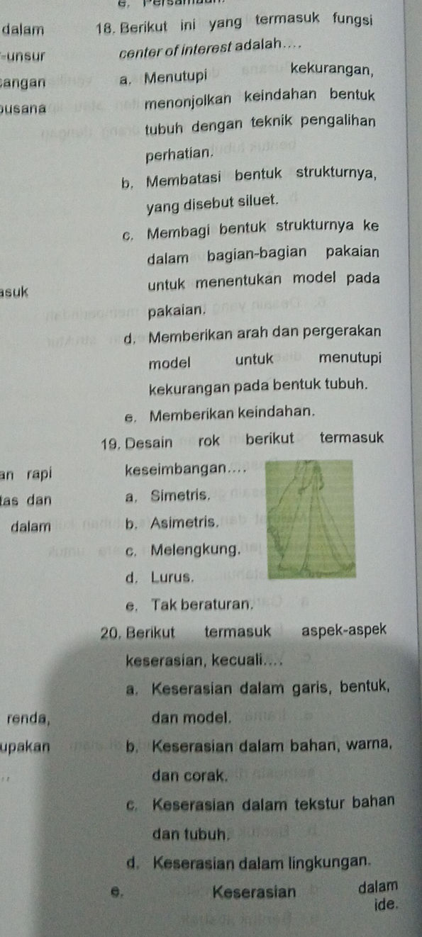 18. Berikut ini yang termasuk fungsi center | StudyX