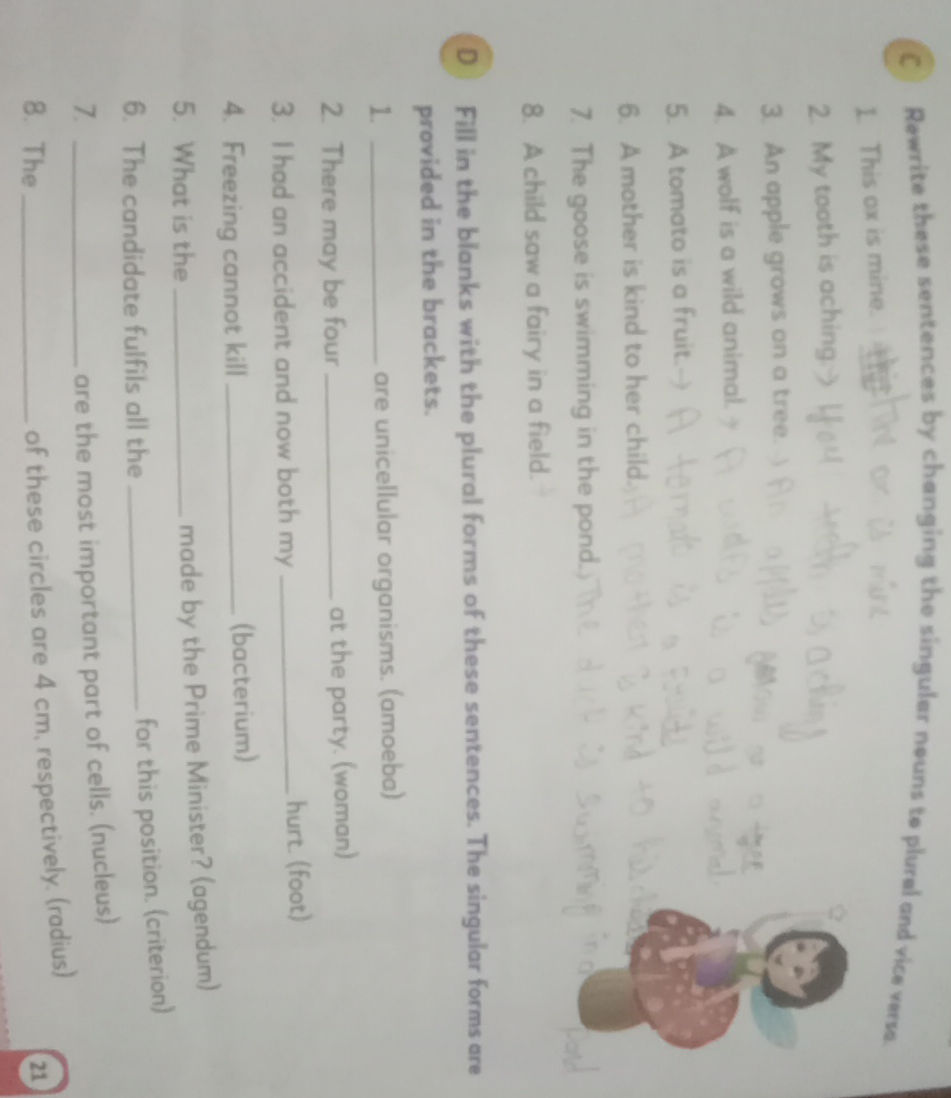 Rewrite these sentences by changing the | StudyX