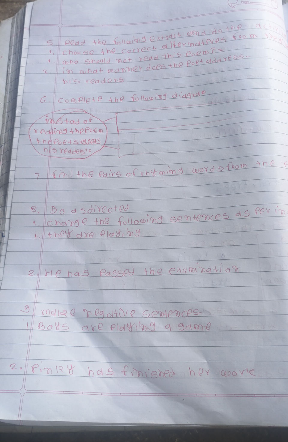 5. Read the following extract and do the | StudyX