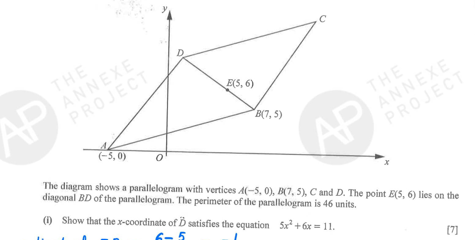 The diagram shows a parallelogram with | StudyX