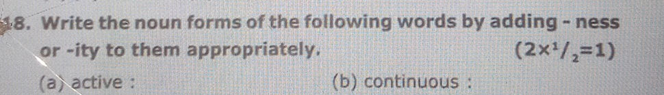 48. Write the noun forms of the following | StudyX