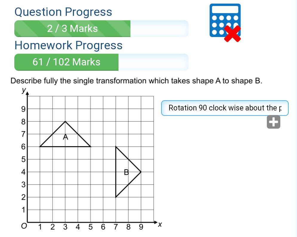 Describe fully the single transformation | StudyX