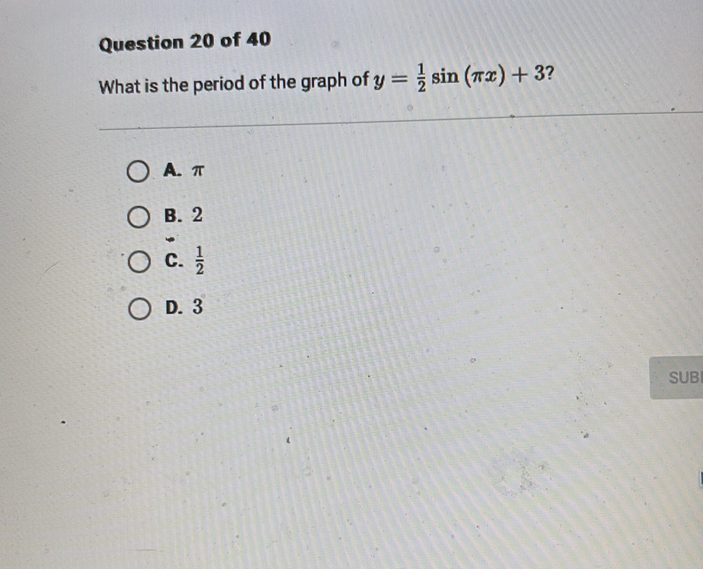 What is the period of the graph of $y = | StudyX