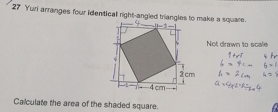 27 Yuri arranges four identical right-angled | StudyX
