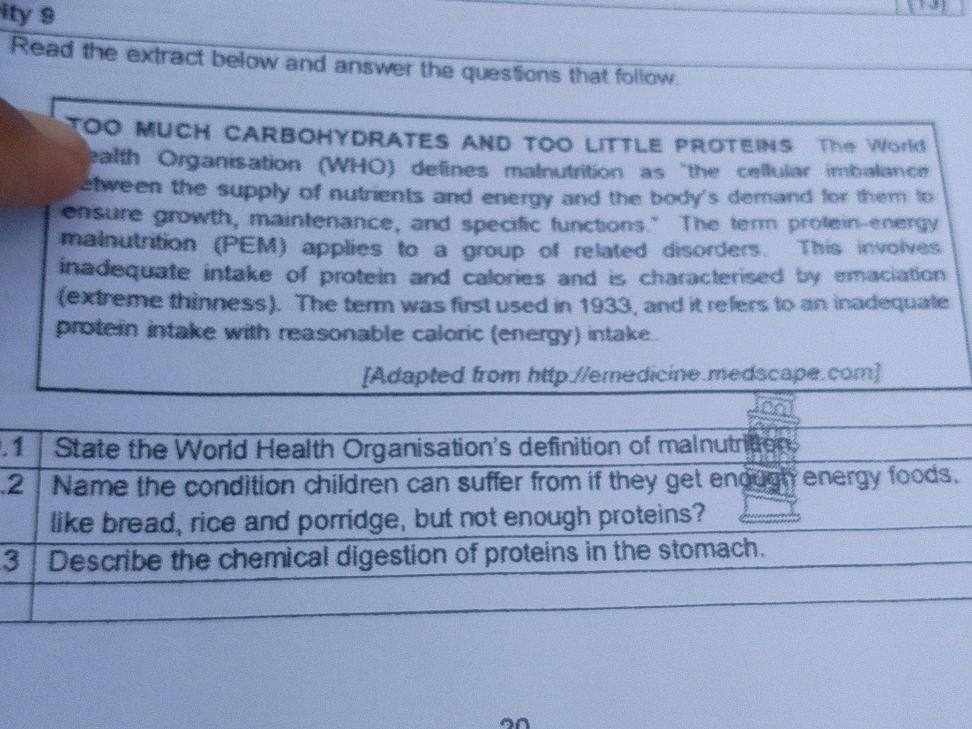 1. State the World Health Organisation's | StudyX