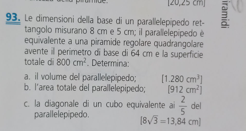 93. Le dimensioni della base di un | StudyX