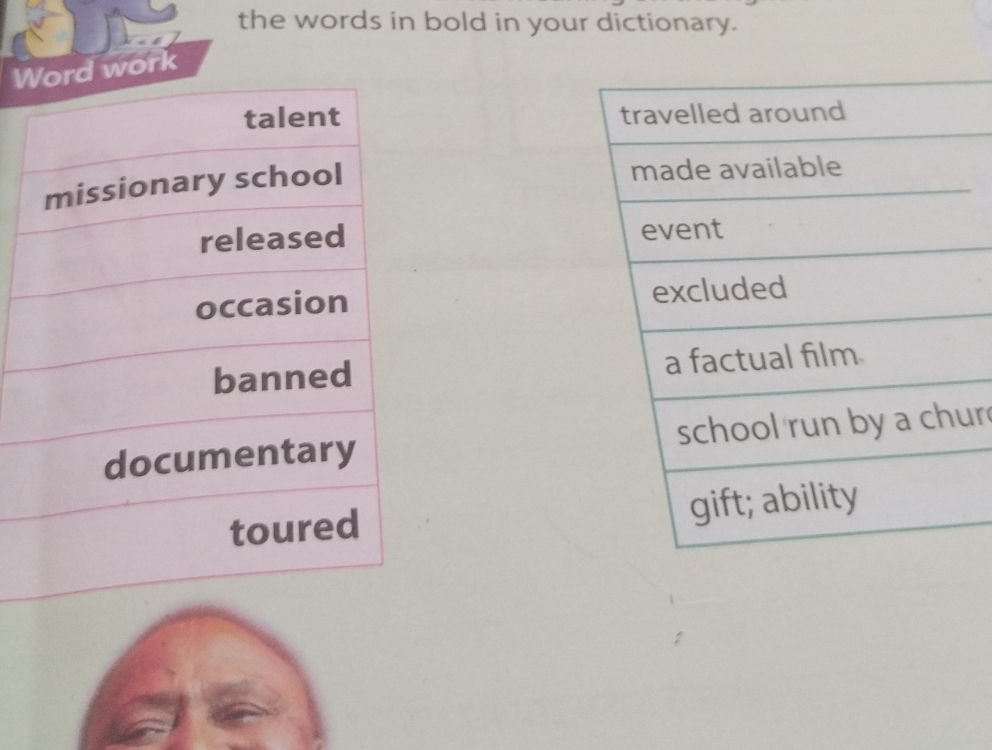 Match the words in bold in your dictionary. | StudyX