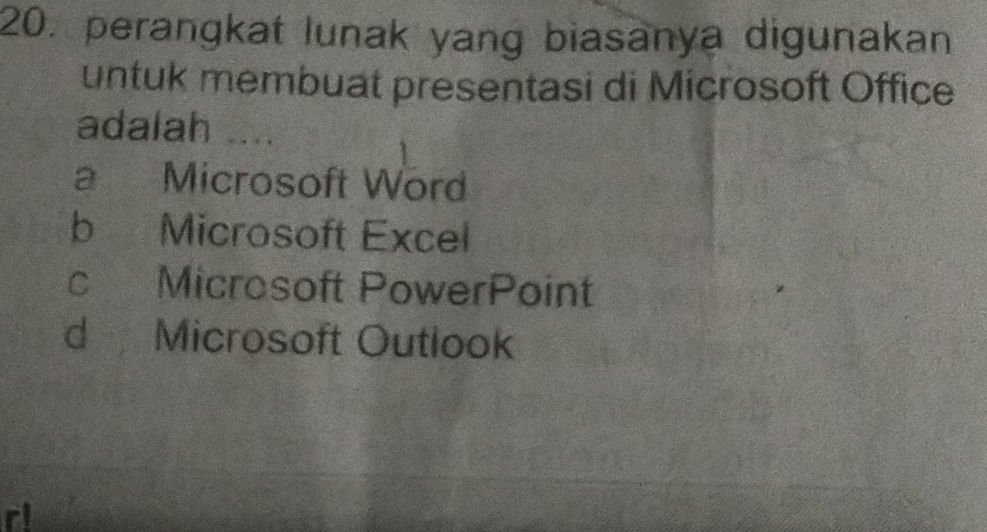 20. perangkat lunak yang biasanya digunakan | StudyX
