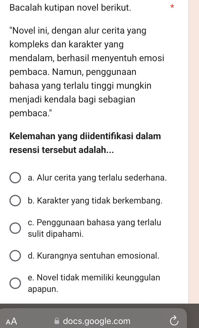 Bacalah kutipan novel berikut. "Novel ini, | StudyX