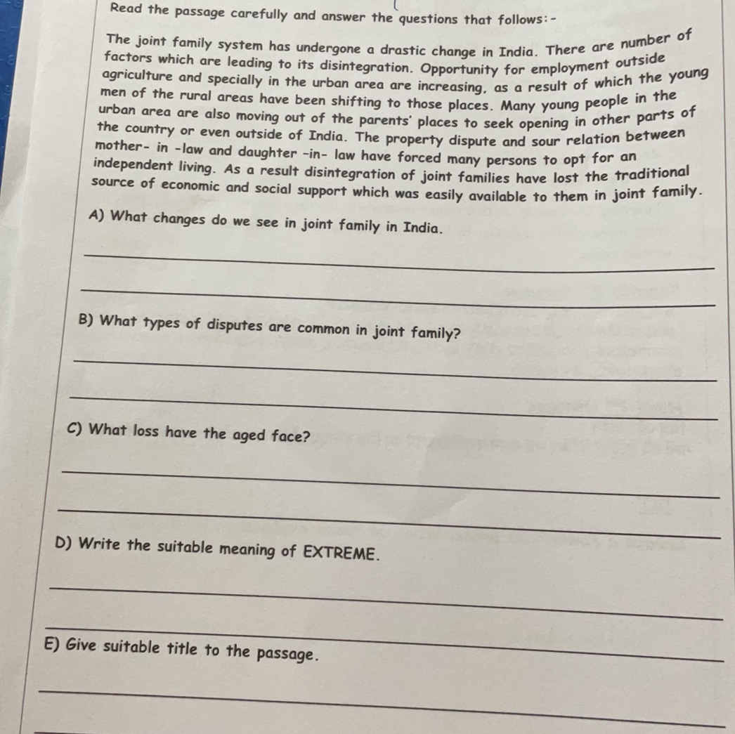 Read the passage carefully and answer the | StudyX