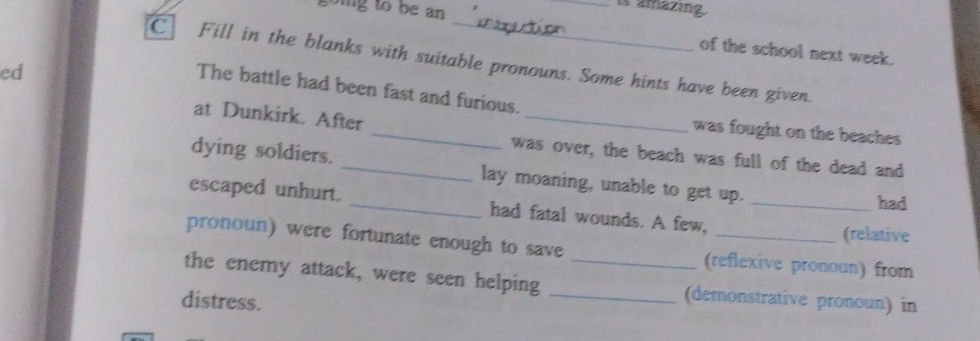 Fill in the blanks with suitable pronouns. | StudyX