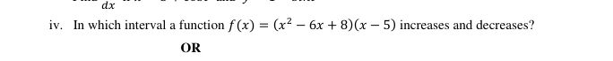 iv. In which interval a function $f(x) = | StudyX
