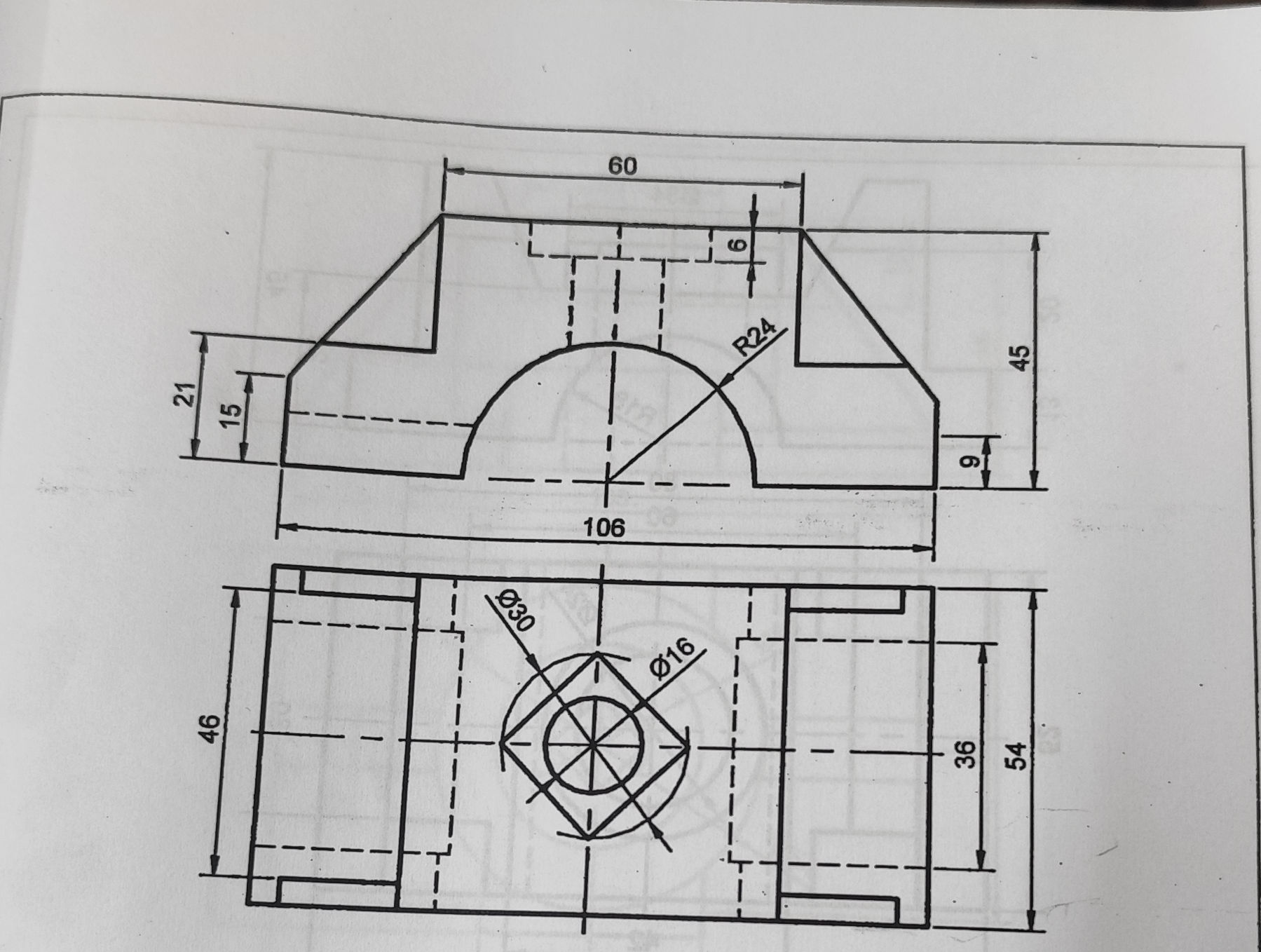 The image contains a 2D technical drawing | StudyX