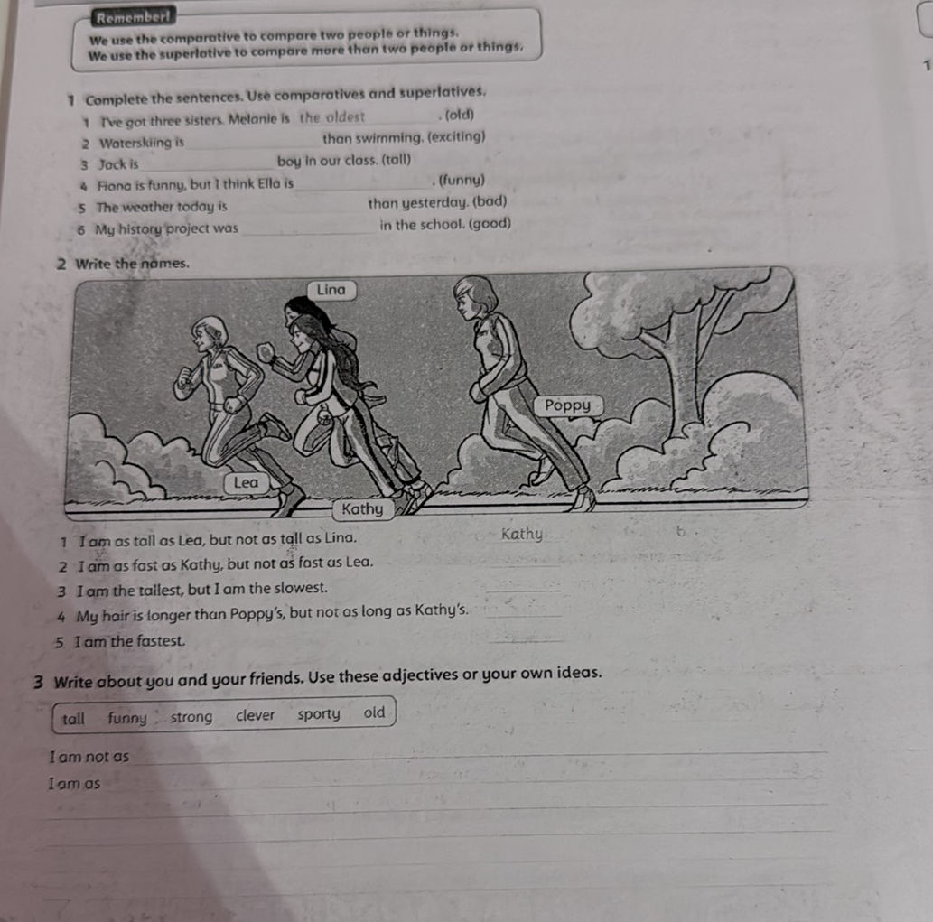 1 Complete the sentences. Use comparatives | StudyX