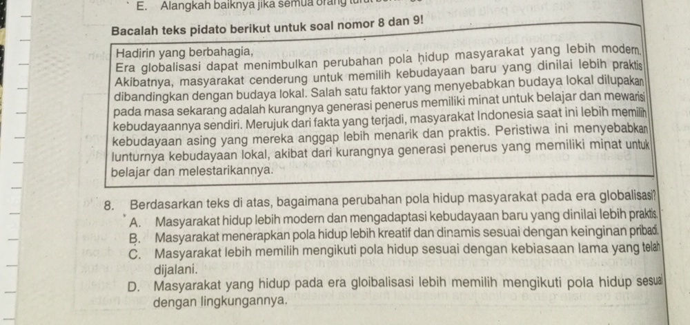 8. Berdasarkan teks di atas, bagaimana | StudyX