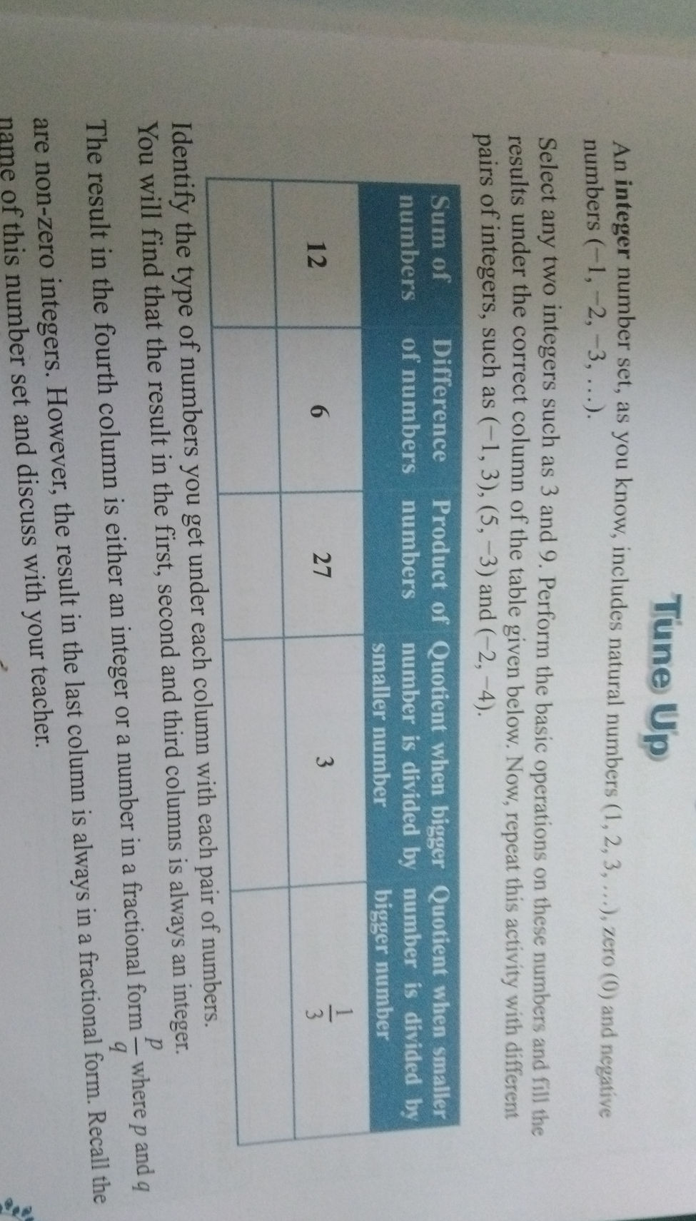 An integer number set, as you know, includes | StudyX
