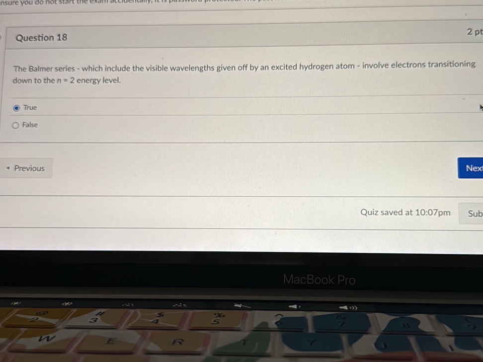 The Balmer series - which include the | StudyX